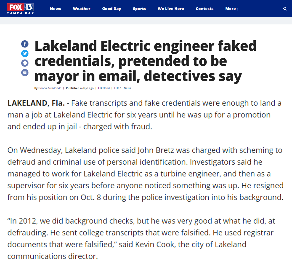 How a fake engineer fooled Lakeland Electric&